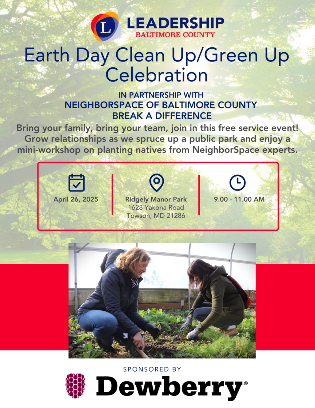 Earth Day Clean Up/Green Up Celebration – Lead Baltimore